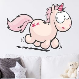 Wandtattoo Kinderzimmer NICI Einhorn Theodor M&auml;dchenzimmer Wandsticker Tiere Kinder Wandaufkleber in S-XXL Baby