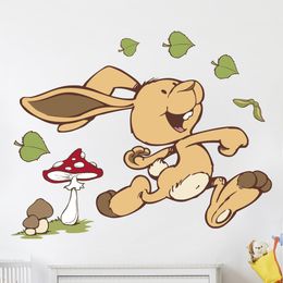 Wandtattoo Kinderzimmer NICI Forest Friends Ralf Rabbit Junge & M&auml;dchen Wandsticker Tiere Kinder Wandaufkleber in S-XXL Baby