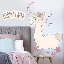 Wandtattoo Kinderzimmer NICI Karma Lama Junge & M&auml;dchen Wandsticker Tiere Kinder Wandaufkleber in S-XXL Baby