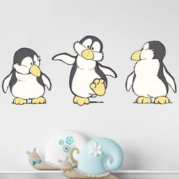 Wandtattoo Kinderzimmer NICI Pinguine Ice Guys Junge & M&auml;dchen Babyzimmer Wandsticker Baby Kinder Wandaufkleber in S-XXL