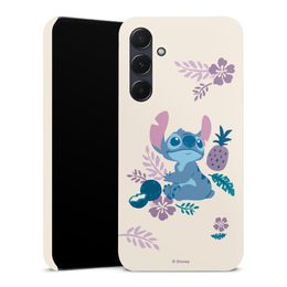 DeinDesign Galaxy A55 5G Handy Premium Case Smartphone Handyh&uuml;lle Schutzh&uuml;lle matt Flowers Lilo & Stitch Official Licensed Product Premium Case