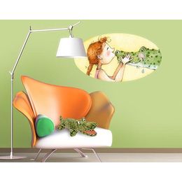 Wandtattoo Kinderzimmer M&auml;dchen Gloriflora und das Krokodil Gustav Wandsticker M&auml;dchenzimmer Kinder Wandaufkleber in S-XXL Baby