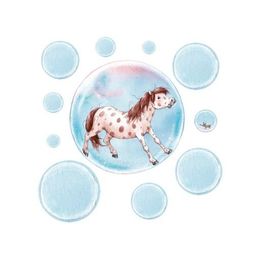 Wandtattoo Kinderzimmer M&auml;dchen Zauberponygeschichten Das Seifenblasenpony Wandsticker M&auml;dchenzimmer Kinder Wandaufkleber in S-XXL Tiere
