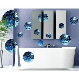 Wandtattoo Badezimmer No.519 Kreise Dark Bubbles 12er Set