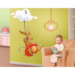 Wandtattoo Kinderzimmer Junge Fliegender Bauernhof Angsthase Wandsticker Jungenzimmer Kinder Wandaufkleber in S-XXL Tiere