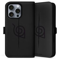 DeinDesign iPhone 16 Pro Max Handy Klapph&uuml;lle Handyh&uuml;lle aus Kunst Leder schwarz Flip Case Konoha Sasuke Naruto Shippuden Sideflip mit Lasche