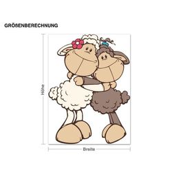 Bilderwelten Wandtattoo Tiere modern selbstklebend Wandaufkleber - NICI - Jolly M&auml;h hab dich lieb - Wandsticker Kinderzimmer Baby M&auml;dchen Jungen