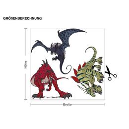 Bilderwelten Wandtattoo Tiere modern selbstklebend Wandaufkleber - NICI - Danger City Drachen - Drache Kinderzimmer Baby M&auml;dchen Jungen
