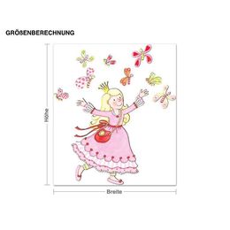 Wandtattoo Kinderzimmer M&auml;dchen Anneli Schmetterlinge M&auml;dchenzimmer Wandsticker Prinzessin Wandaufkleber in S-XXL Babyzimmer