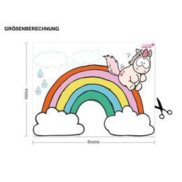 Wandtattoo Kinderzimmer NICI - Theodor rutscht von Regenbogen