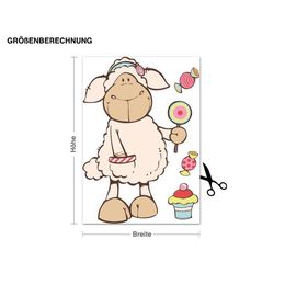 Bilderwelten Wandtattoo Tiere modern selbstklebend Wandaufkleber - NICI - Jolly Candy - Wandsticker Kinderzimmer Baby M&auml;dchen Jungen