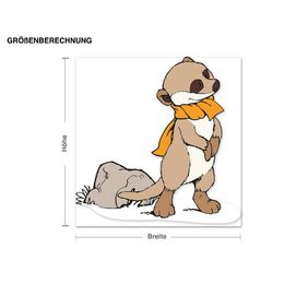 Wandtattoo Kinderzimmer NICI Erdm&auml;nnchen Meerkat Babyzimmer Wandsticker Baby, Junge & M&auml;dchen Kinder Wandaufkleber in S-XXL