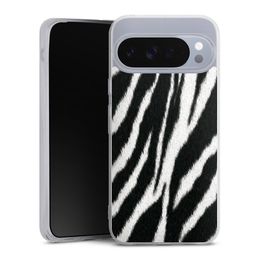 DeinDesign Google Pixel 10 Pro XL Handy Silikon H&uuml;lle Case transparent Handyh&uuml;lle Muster Zebra Fur Silikon Case