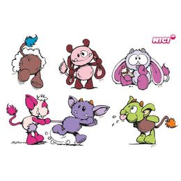 Wandtattoo Kinderzimmer NICI Monster Babyzimmer Wandsticker Baby, Junge & M&auml;dchen Kinder Wandaufkleber in S-XXL