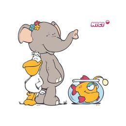 Bilderwelten Wandtattoo Tiere modern selbstklebend Wandaufkleber - NICI - Priscilla - Elefant Kinderzimmer Baby M&auml;dchen Jungen