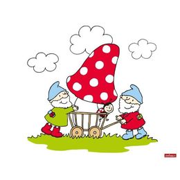 Wandtattoo Kinderzimmer Steinbeck Zwerge beim Pilztransport Wandsticker Wandaufkleber in S-XXL Baby, Junge & M&auml;dchen