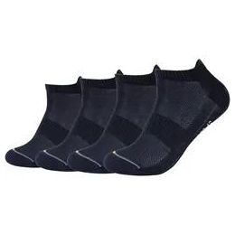 Sneakersocken Camano "function", Herren, Gr. 35-38, blau (dunkelblau), Materialmix, unifarben, normal, Socken Sneakersocken, mit Micro-Pl&uuml;sch an Ferse und Zehen