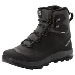 Winterstiefel Salomon "OUTFROST TS CSWP", Damen, Gr. 46, schwarz (asphalt, schwarz, castlerock), Synthetik, Textil, Schuhe Winterstiefel, Snowboots, Winterboots, Winterschuhe, wasserdicht und gef&uuml;ttert