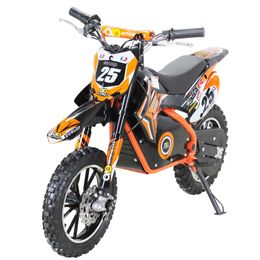 Actionbikes Motors Kinder-Crossbike Gepard, Elektro-Kindermotorrad, 500 Watt, bis 24 km/h, verst&auml;rkte Gabel, ab 8 J. (Orange)