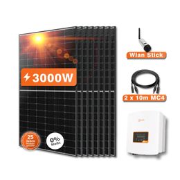 3000W Solaranlage Photovoltaik - bifaziale Solarmodule