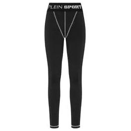 Leggings Plein Sport "Leggings", Damen, Gr. M, US-Gr&ouml;&szlig;en, schwarz (02, schwarz), Obermaterial: 90% Polyester, 10% Elasthan, Hosen Leggings