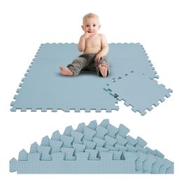 LittleTom 9 Teile Spielmatte Baby Puzzlematte - 30x30 Krabbelmatte Bodenmatte Kinderzimmer