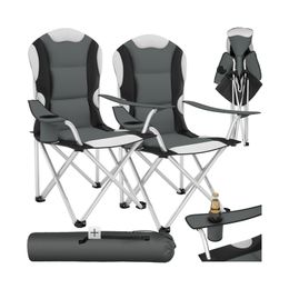 TecTake&reg; Campingstuhl, faltbar, gepolstert, geringes Gewicht, 60 x 88 x 110 cm