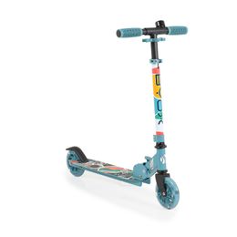 Byox Kinderroller Miracle faltbar LED-PU-R&auml;der ABEC-7 Klingel H&ouml;he einstellbar blau