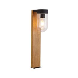 Brilliant Lampe Cabar Au&szlig;ensockelleuchte 55cm holz dunkel/schwarz 1x A60, E27, 40W, geeignet f&uuml;r Normallampen (nicht enthalten) IP-Schutzart: 44 - spritzwassergesch&uuml;tzt