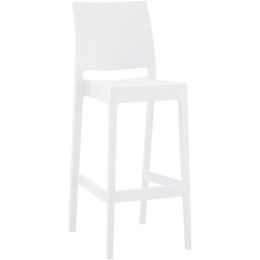 CLP Barhocker outdoor stapelbar Flamur, Gartenhocker f&uuml;r drau&szlig;en aus Kunststoff wetterfest UV-best&auml;ndig, Stapelhocker bis 150 kg belastbar