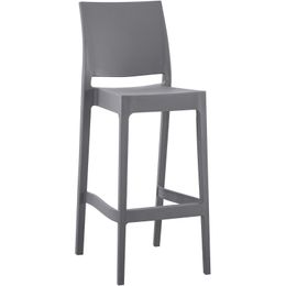 CLP Barhocker outdoor stapelbar Flamur, Gartenhocker f&uuml;r drau&szlig;en aus Kunststoff wetterfest UV-best&auml;ndig, Stapelhocker bis 150 kg belastbar