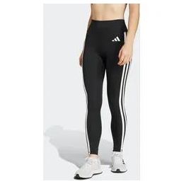 Trainingstights Adidas PERFORMANCE "OPTIME ESSENTIALS 3-STREIFEN 7/8-LEGGINGS", Damen, Gr. XL, N-Gr, schwarz-wei&szlig; (schwarz, wei&szlig;, normal, gr.), Obermaterial: 85% Polyester, 15% Elasthan, Hosen, Topseller