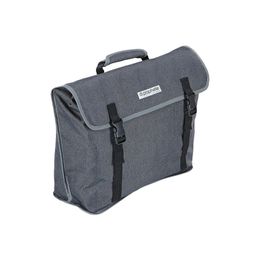 Prophete Urban Seitenpacktasche, gut geeignet f&uuml;r 20" Fahrr&auml;der und E-Bikes, inkl. Laptopfach, inkl. Regencape im verst&auml;rkten Boden, reflektierende Elemente, Volumen: 20 Liter, Farbe: grau