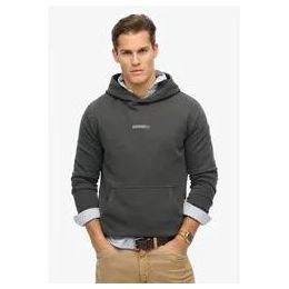 Kapuzensweatshirt Superdry "MICRO LOGO HOOD", Herren, Gr. XXL, schwarz (washed schwarz), angeraute Sweatware, Obermaterial: 80% Baumwolle, 20% Polyester, unifarben, relaxed fit, Rundhals, Rippb&uuml;ndchen, Sweatshirts