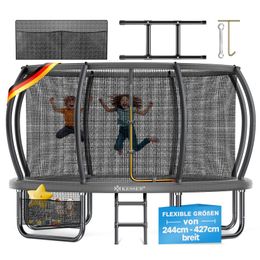 Kesser&reg; Trampolin Outdoor &Oslash; 244/305/366/427 cm, GS-Zertifikat, Gartentrampolin f&uuml;r Kinder & Erwachsene