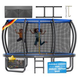 Kesser&reg; Trampolin Outdoor &Oslash; 244/305/366/427 cm, GS-Zertifikat, Gartentrampolin f&uuml;r Kinder & Erwachsene