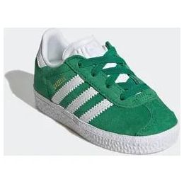 Sneaker Adidas ORIGINALS "GAZELLE COMFORT CLOSURE ELASTIC LACES KIDS", Kinder, Gr. 25, gr&uuml;n (gr&uuml;n, cloud wei&szlig;, gold metallic), Leder, Synthetik, Schuhe Sneaker, f&uuml;r Kinder