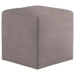 Hocker COTTA "Cuby", grau (taupe), B:40cm H:40cm T:40cm, 100% Polyester, Hocker, Hocker, Sitzw&uuml;rfel, Cube, Sitzhocker