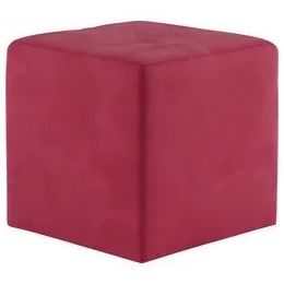 Hocker COTTA "Cuby", rot (bordeaux), B:40cm H:40cm T:40cm, 100% Polyester, Hocker, Hocker, Sitzw&uuml;rfel, Cube, Sitzhocker
