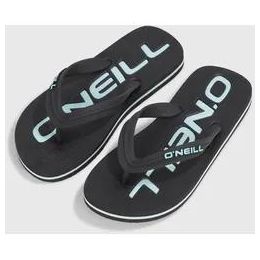 O`Neill Zehentrenner O'NEILL "PROFILE LOGO SANDALS", M&auml;dchen, Gr. 35, schwarz (schwarz out), Synthetik, Schuhe Zehentrenner