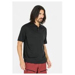 Langarm-Poloshirt WHISTLER "Vale", Herren, Gr. M, grau (schwarz, anthrazit), 97% Polyester, 3% Elasthan, unifarben, normal, ohne Ausschnitt, Shirts, Aus leichtgewichtigem Material