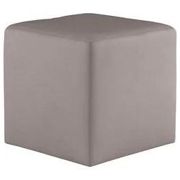 Hocker COTTA "Cuby", beige (sand), B:40cm H:40cm T:40cm, 64% POLYURETHAN (PU) / 25% POLYESTER (PES) / 11% BAUMWOLLE (CO), Hocker, Hocker, Sitzw&uuml;rfel, Cube, Sitzhocker