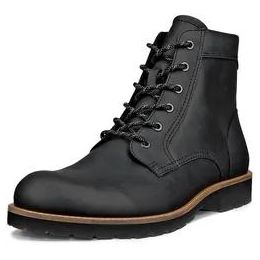 Schn&uuml;rstiefelette Ecco "Jamestown Lace Boot", Damen, Gr. 41, schwarz, Nubukleder, Schuhe Schn&uuml;rstiefelette, Stiefel, Schn&uuml;rboots, Klassik-Stiefelette mit Profilsohle