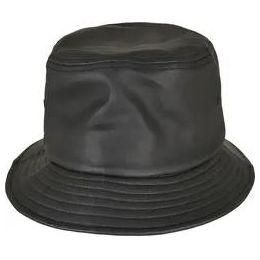 Fischerhut Flexfit "Flexfit Bucket Hat Imitation Leather Bucket Hat", Damen, Gr. onesize, schwarz, 100% Polyester, H&uuml;te