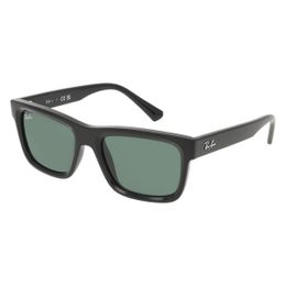 Ray-Ban Ray Ban Junior RJ9196S | Kinder-Sonnenbrille | Fassung: Vollrand, Eckig, Kunststoff, Schwarz | Glasfarbe: Gr&uuml;n