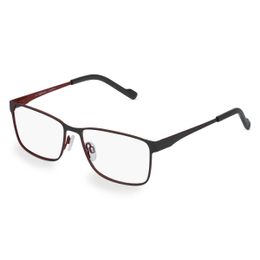 Fielmann 2182 FLEX CL Brille Herren | Fassung: Vollrand, Quadratisch, Grau Rot
