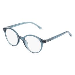 Fielmann LN 021 CL Brille Unisex | Fassung: Vollrand, Panto, Blau Transparent