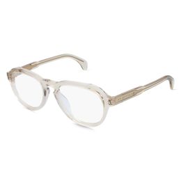 Moncler ME2009U Brille Unisex | Fassung: Vollrand, Pilot, Beige Gl&auml;nzend