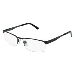 Fielmann 2127 FLEX CL Brille Herren | Fassung: Halbrand, Quadratisch, Schwarz Matt