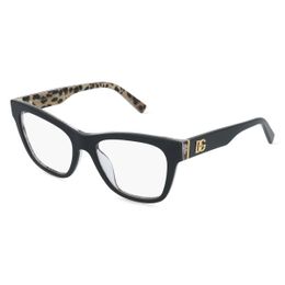 Dolce & Gabbana Dolce&Gabbana 0DG3430 Brille Damen | Fassung: Vollrand, Quadratisch, Schwarz Braun
